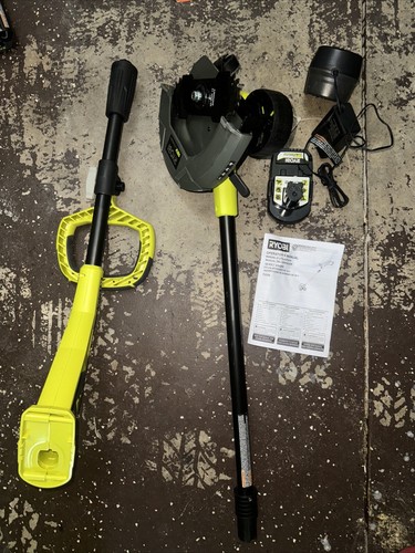 Ryobi Cordless Edger Stick 18V Li-Ion 9"BladeLength+2Ah Battery+Charger ...