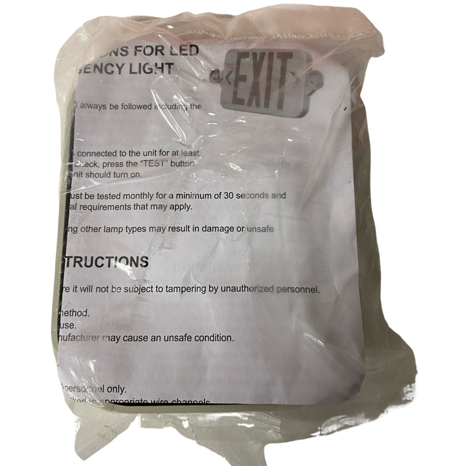 Exit Sign Replacement Parts Front Red Emergency Color Screen And ...