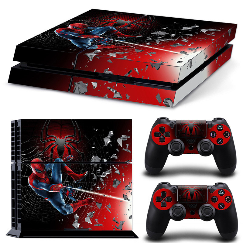 PS4 Playstation 4 Console Skin Decal Sticker Spider-Man SuperHero ...