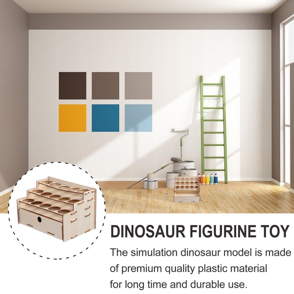 Wooden Paint Rack Pigment Inks Storage Organizer Rack with 15 Bottle ...