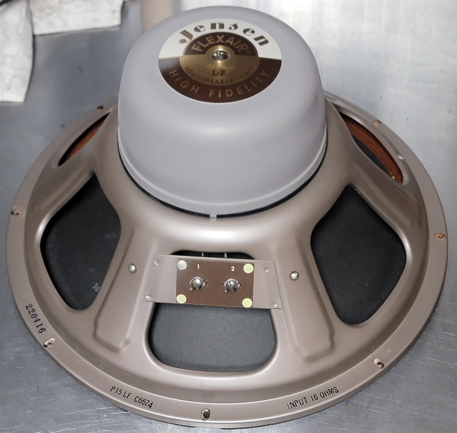 JENSEN P15LF FLEXAIR 15 INCH WOOFER FLEX AIR LOW FREQUENCY DRIVER ...