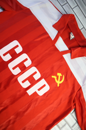 VTG CCCP Russia Fan Club Red Soccer Team Jersey Futbol Size L Soviet ...