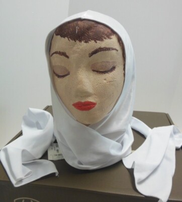 BodyWrappers praise hood head wrap white one size adult liturgical ...