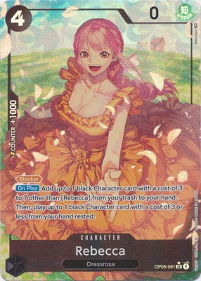 Foil Rebecca (Alternate Art) OP05-091 SR Awakening of the New Era One ...