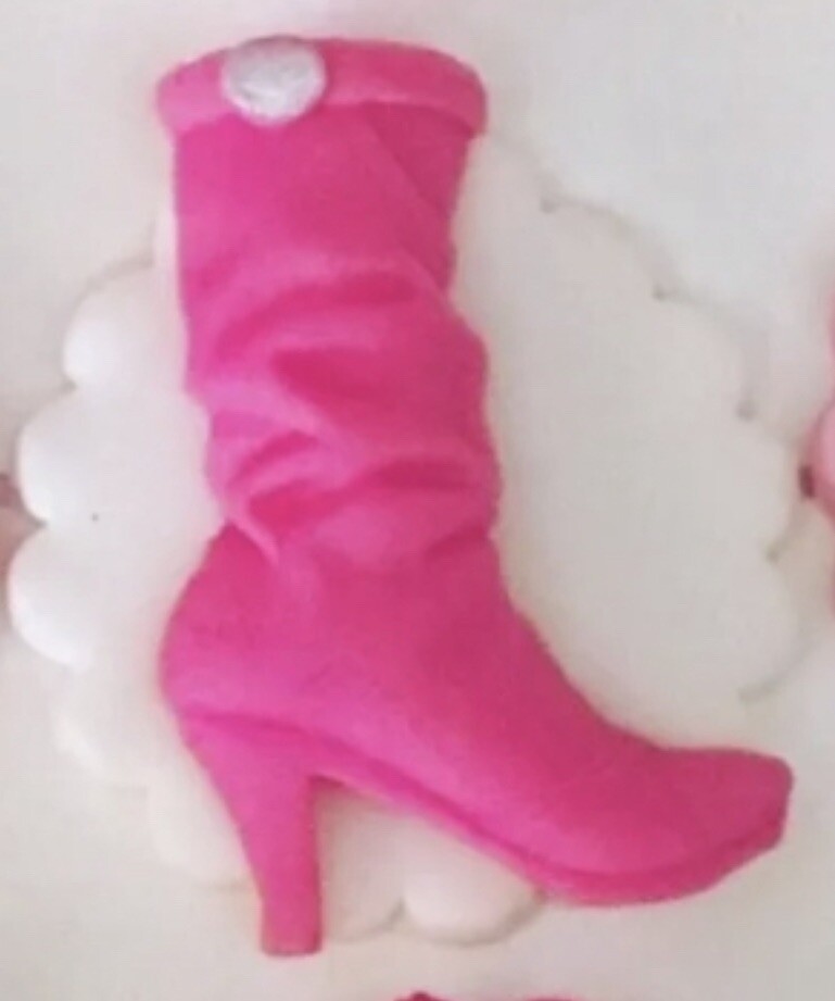 12 Edible Pink Shoes Handbags Makeup Fondant Cupcake Toppers Birthday ...