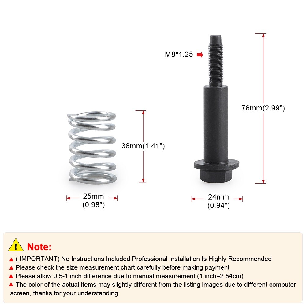 Fit for 35129 Walker Exhaust Bolt and Spring Cap Repair Kit Muffler ...