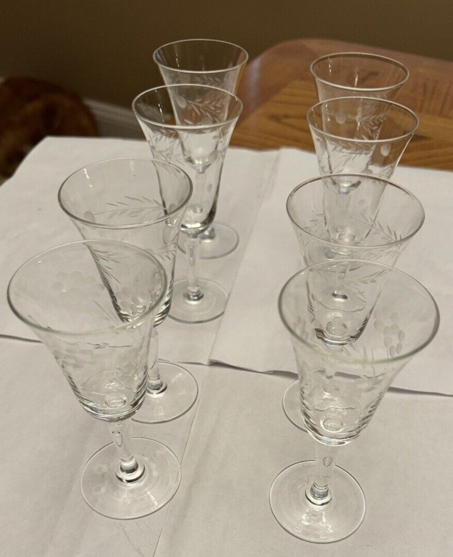 MINIATURE CORDIAL GLASSES WINE CHAMPAGNE FLUTE - Set of 8 | eBay