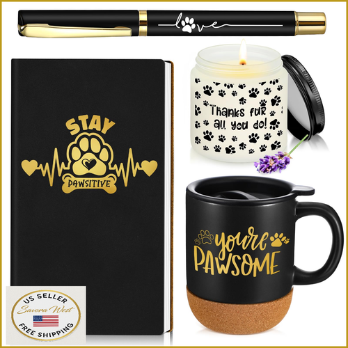 Sayglossy 4 Pcs Christmas Thank You Gift Set for Vet Tech Veterinary ...