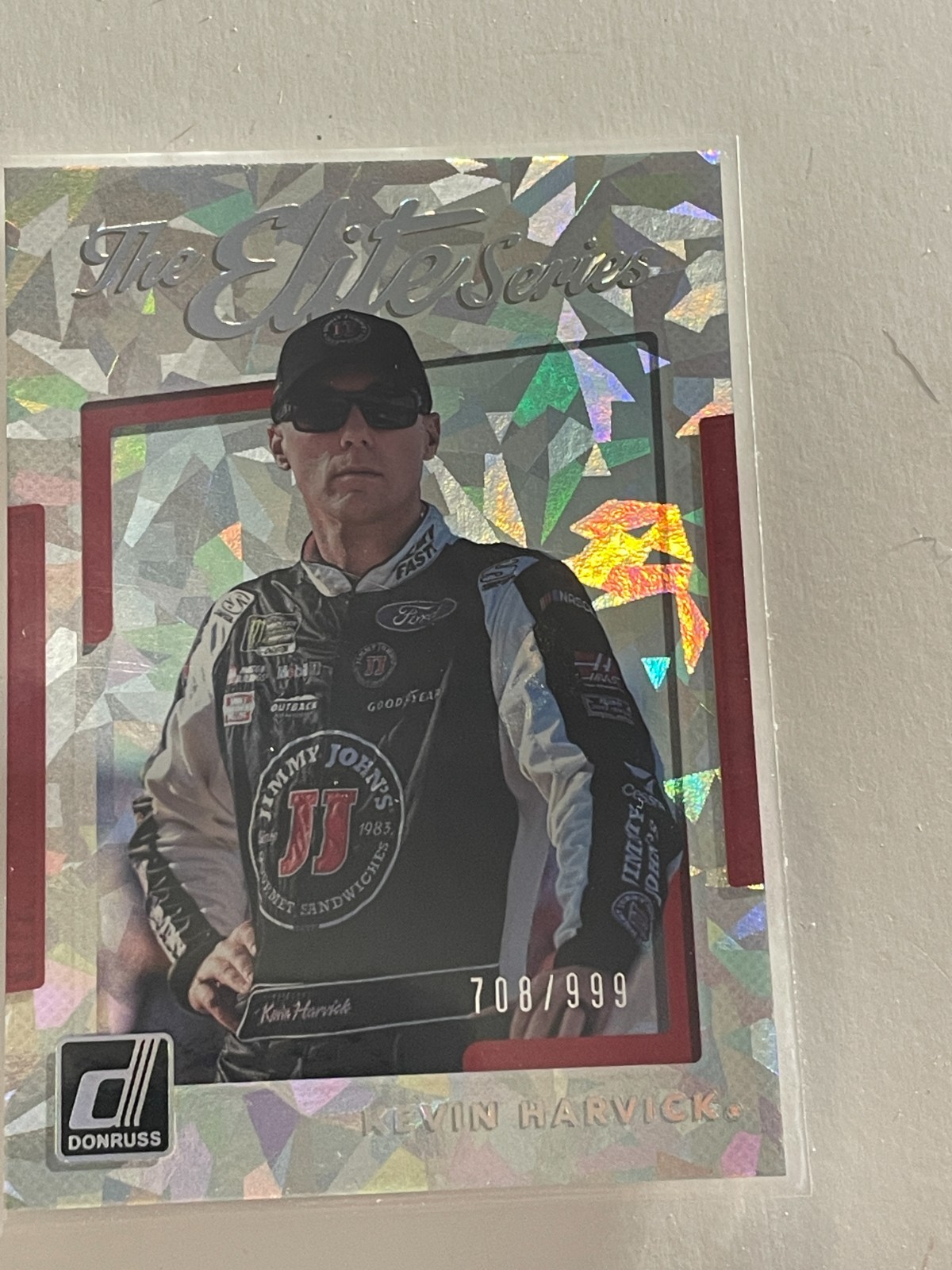 2018 Donruss Racing The Elite Series cracked Ice Kevin harvick 708/999 ...