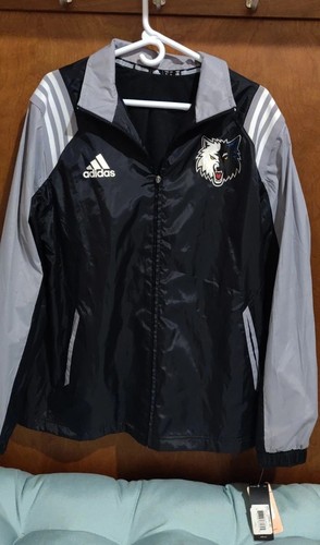 NEW! NBA Minnesota Timberwolves Adidas Full Zip Jacket Black Size L ...