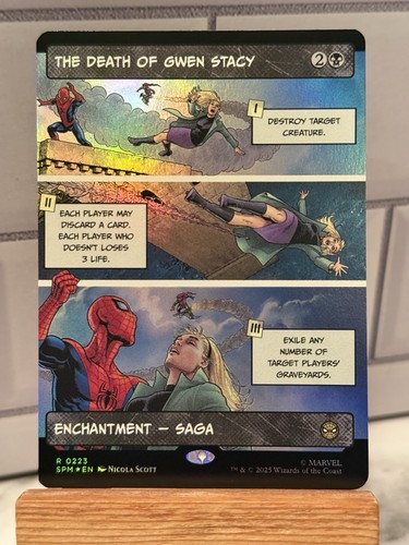 MAGIC MTG MARVEL SPIDER-MAN 0223 R THE DEATH OF GWEN STACY FOIL ...