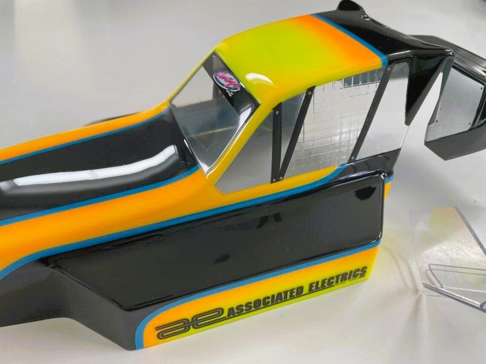 TEAM ASSOCIATED 1/10 RC10 ANDY'S CUSTOM PAINTED BODY W/WING 40TH HALSEY ...