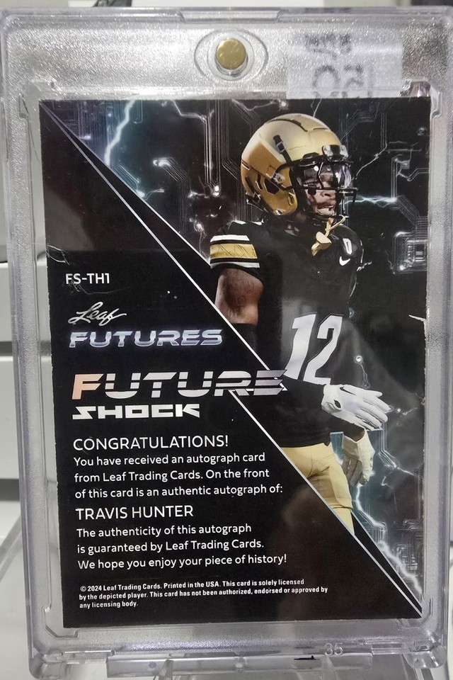 💥2024 Leaf Future Shock Travis Hunter Auto 05/25 Rookie Card *RARE*💥 | eBay
