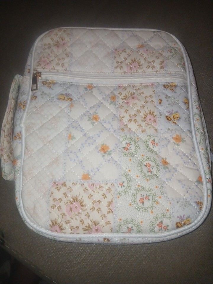 Beautiful Quilted Bible Cover With Gold Zippers Multi Colored Floral ...