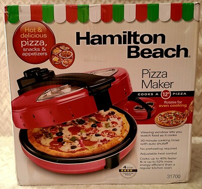 Hamilton Beach 31700 Pizza Maker - Red/Black | eBay