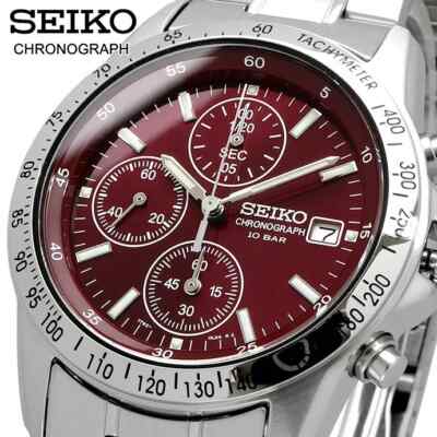 SEIKO SPIRIT SBTQ045 Chronograph Quartz Men's Watch Red Limited Model ...