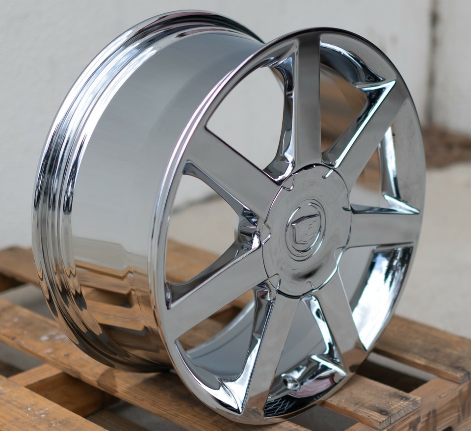 CADILLAC XLR 18 INCH CHROME WHEELS 18" RIMS CTS OEM 18X8.0 4576 4577 ...