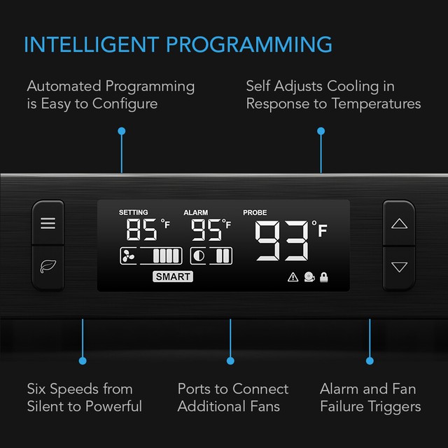 AC Infinity AIRCOM T9 A/V Top-Exhaust Component Cooling System - Black ...