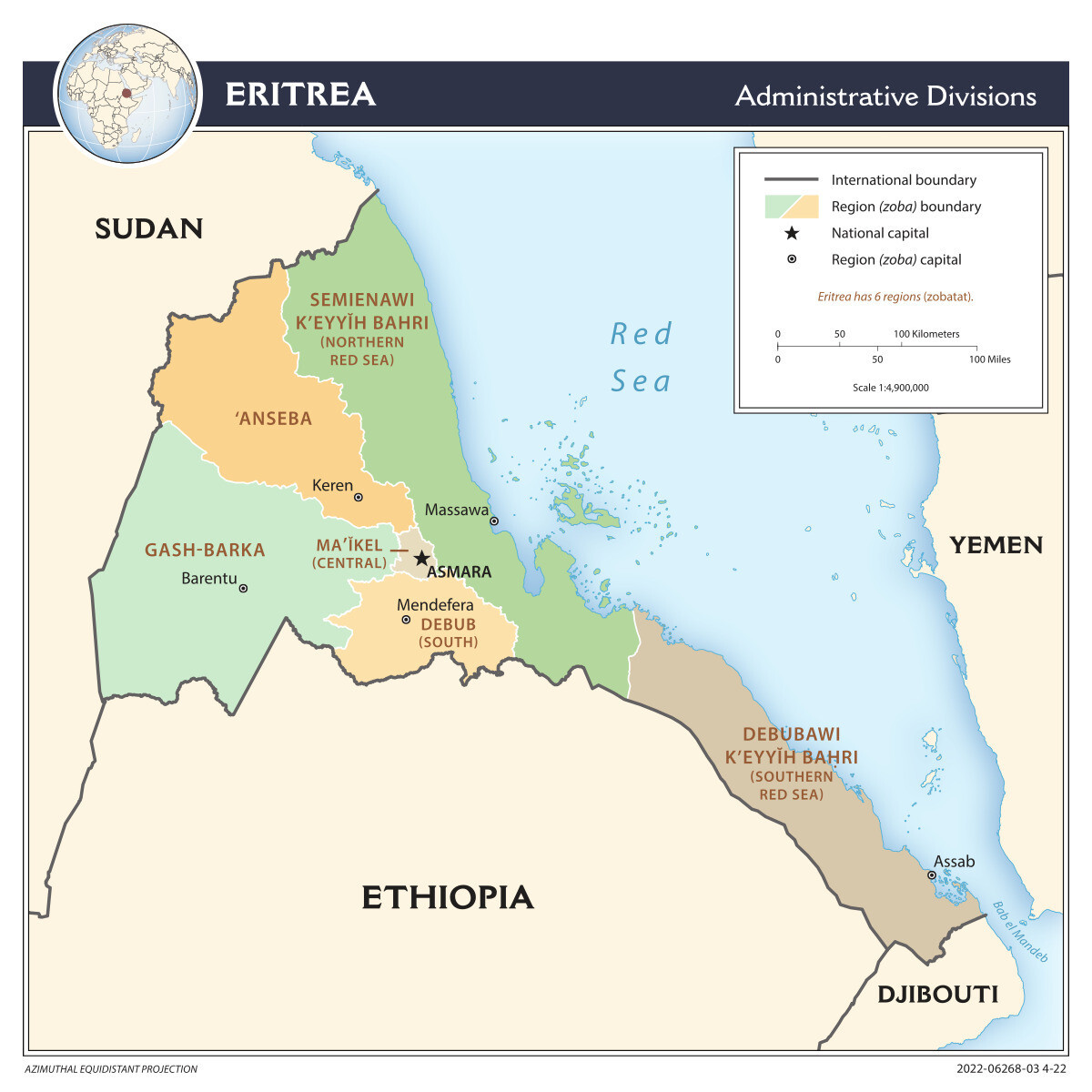 Eritrea Map Africa