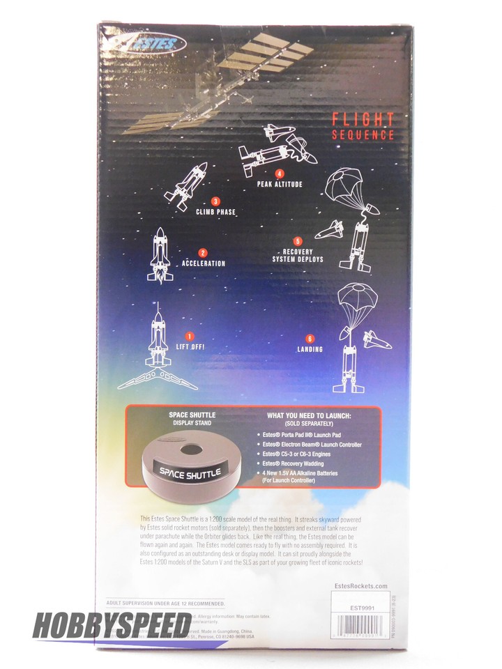 ESTES 9991 SPACE SHUTTLE FLYING MODEL ROCKET KIT NASA object ship ...