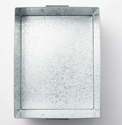 MUJI MoMA Large Galvanized Iron Box 10.2 in × 14.5 in × 9.4 in Silver ...