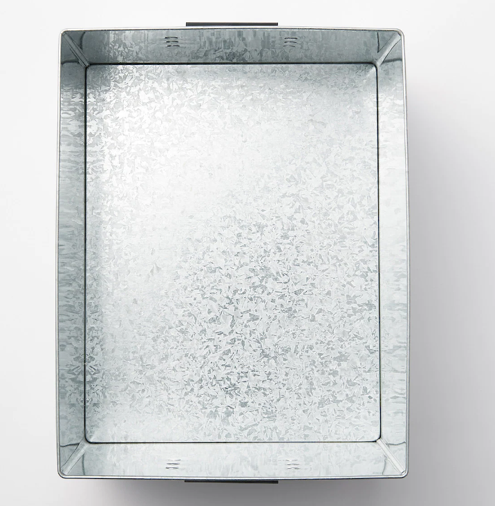 MUJI MoMA Large Galvanized Iron Box 10.2 in × 14.5 in × 9.4 in Silver ...