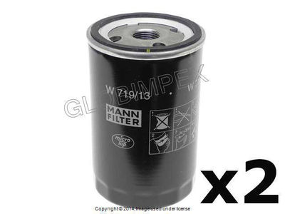 Mercedes w124 w126 Spin-On Type Oil Filter Set of 2 MANN OEM +1 YEAR ...