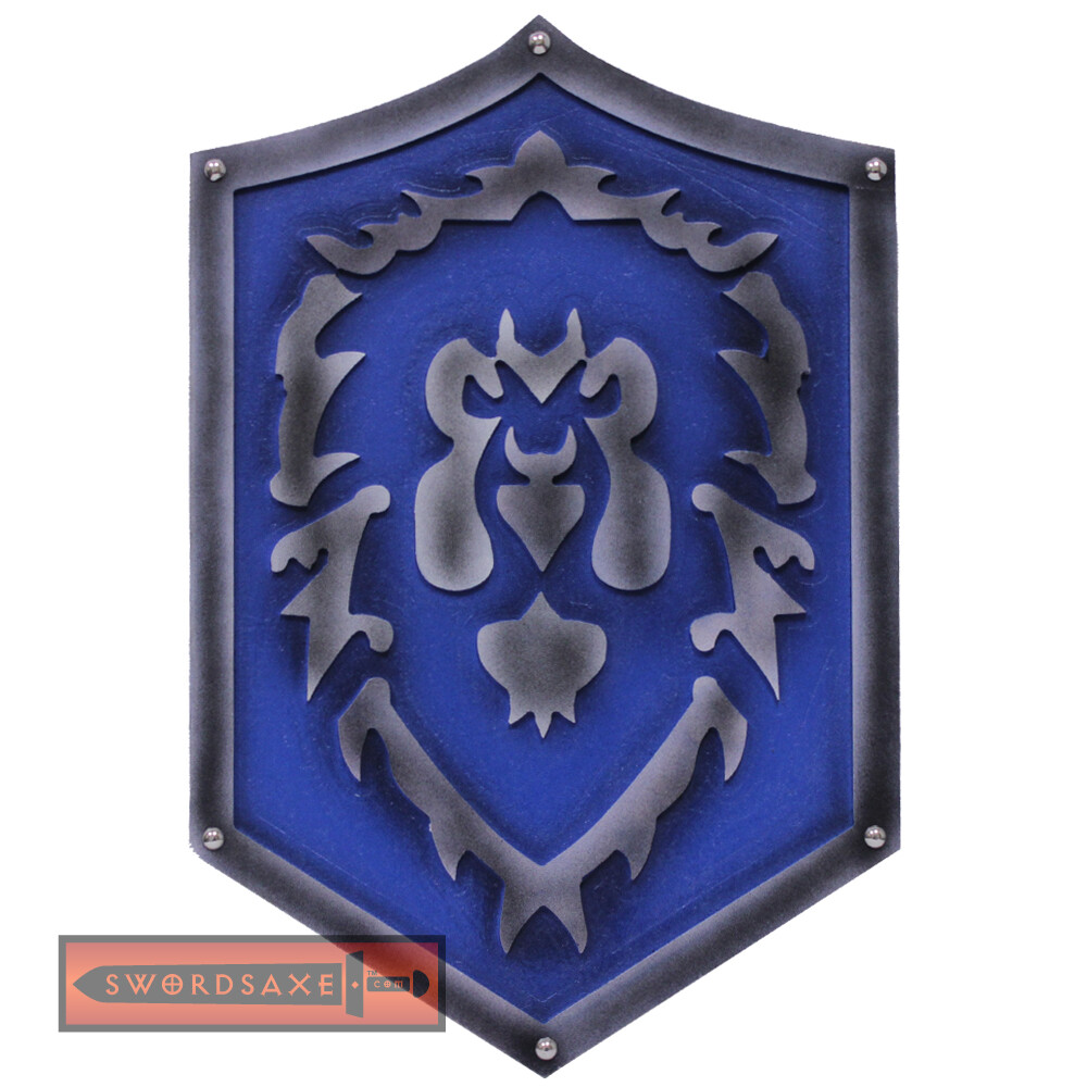 World of Warcraft Lion Crest Alliance Footman Wooden Medieval Shield ...