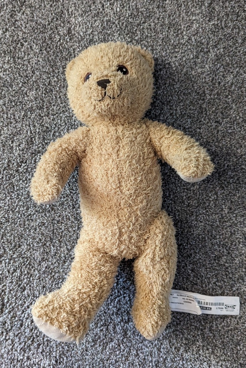 Ikea Brumma Jointed Teddy Bear Tan Beige Brown Stuffed Plush 16" inch ...