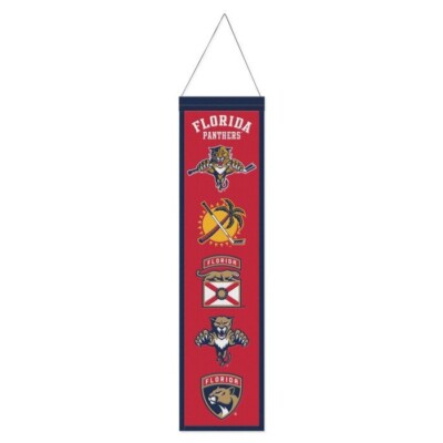Florida Panthers NHL Heritage Banner Embroidered Wool 8" X 32" | eBay
