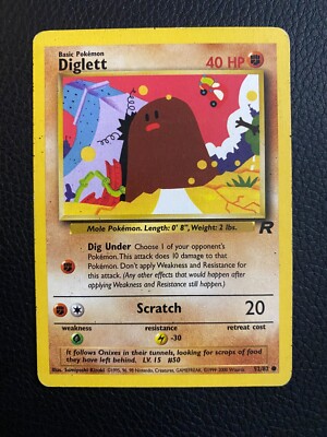 Diglett 52/82 Team Rocket Regular | eBay