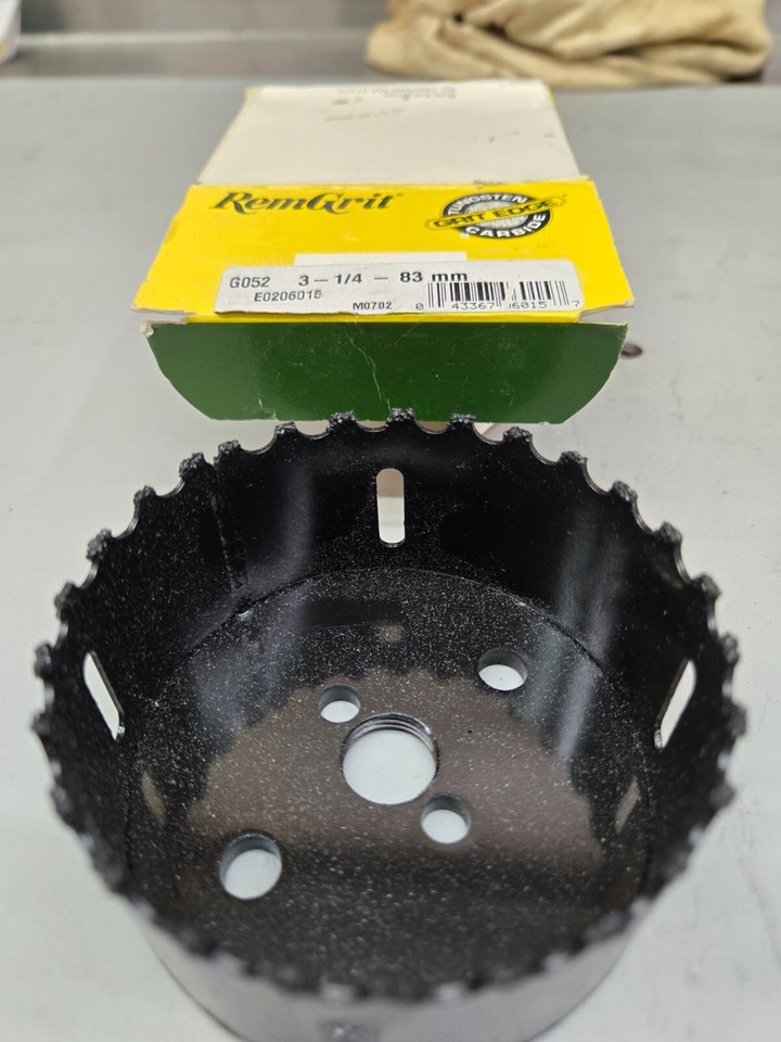 NEW REMGRIT 2-3/4" 70MM CARBIDE GRIT EDGE ARBORED HOLESAW G044 HOLE SAW ...