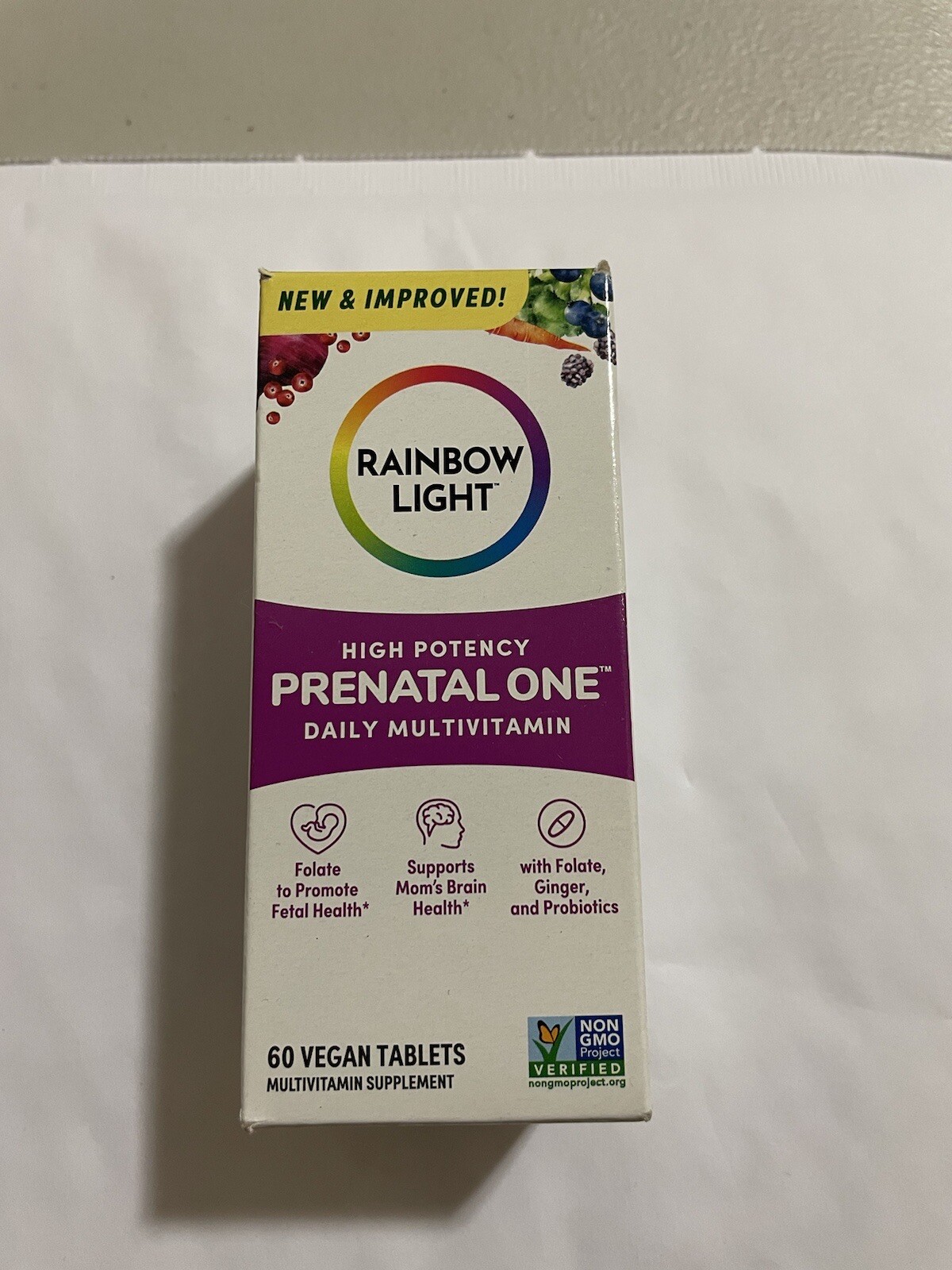 Rainbow Light HIGH POTENCY Prenatal One MULTIVITAMIN 60 VEGAN Tablets ...