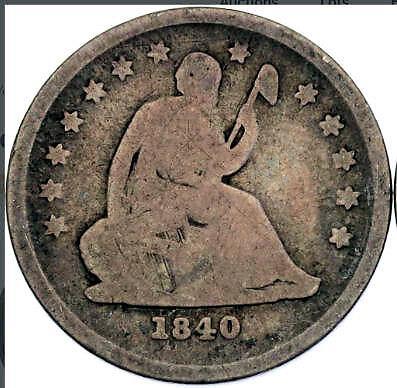 USA 1840-O quarter old silver coin #5011 | eBay