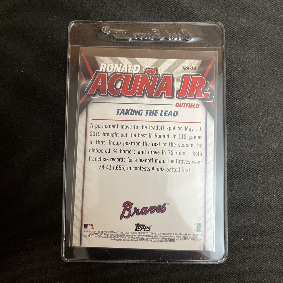 2020 Topps Ronald Acuna Jr. Set TRA-12 Braves Taking The Lead | eBay