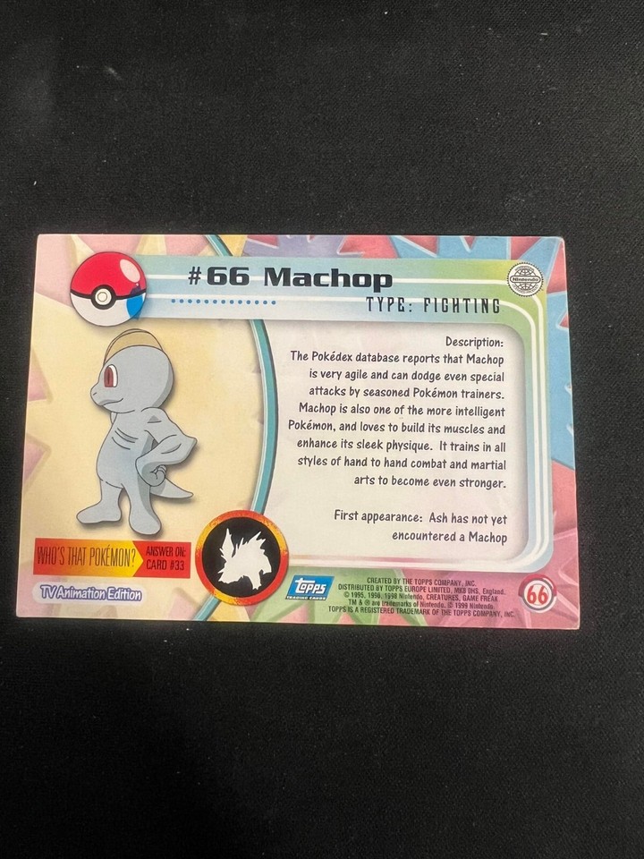 Machop #66 Topps Blue Label Nintendo Moderate Play Pokemon | eBay