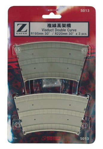 Rokuhan Z gauge S013 double-track viaduct R195 / 220-30 degrees 3 ...