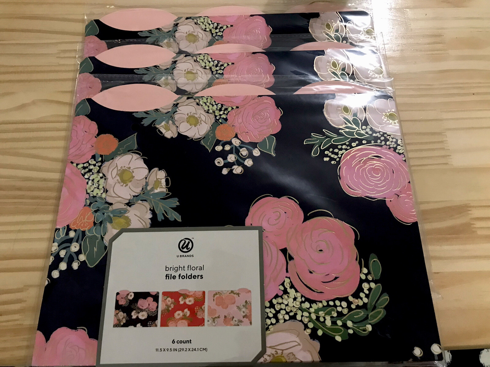 Ubrands Bright Hanging Floral File folders, 6 Count 11.5x9.5 IN | eBay