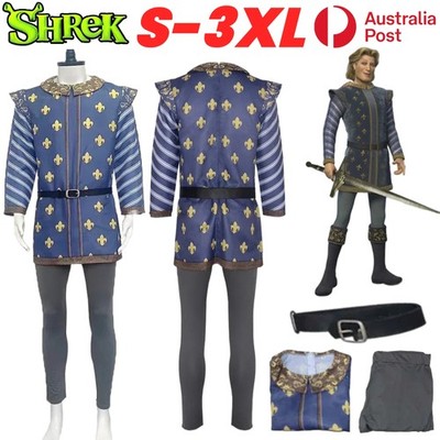 Adult Shrek Prince Charming Cosplay Costume Halloween Outfit Anime Role ...
