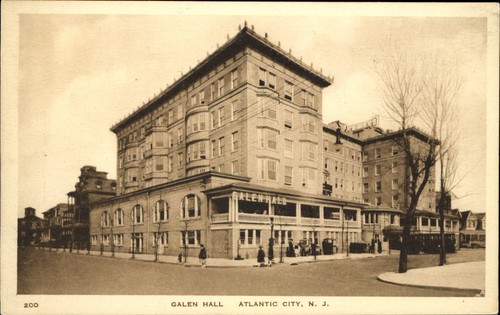 Galen Hall ~ Atlantic City New Jersey NJ ~ vintage Albertype postcard ...