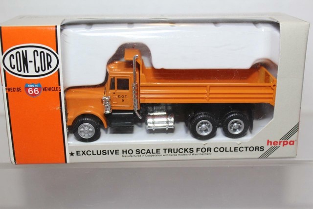 Con-Cor HO Scale Kenworth W900 Dump Truck Orange for sale online | eBay