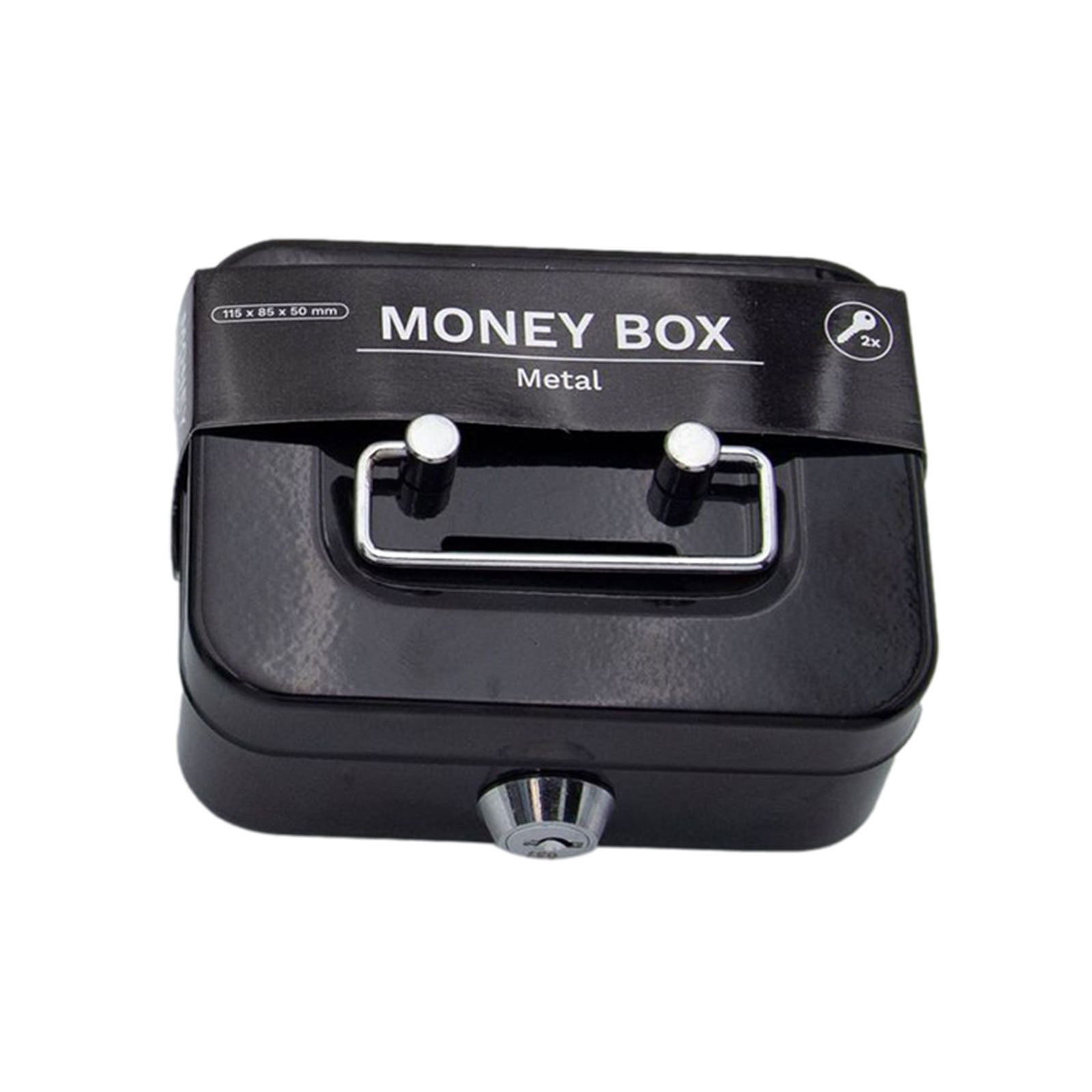 Small Lock Box Metal Cash Box Mini Safe Lock Box Money Bank Metal Coin ...