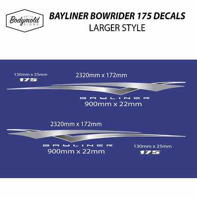 BAYLINER 175 BOWRIDER Graphics kit LARGER SET | eBay