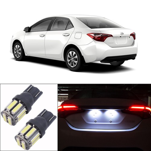 2 Xenon White 168 W5W LED License Plate Light Bulbs for Toyota Corolla ...