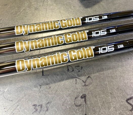 True Temper Dynamic Gold 105 Iron Shafts .355 Taper Tip R300 S300 X100 ...