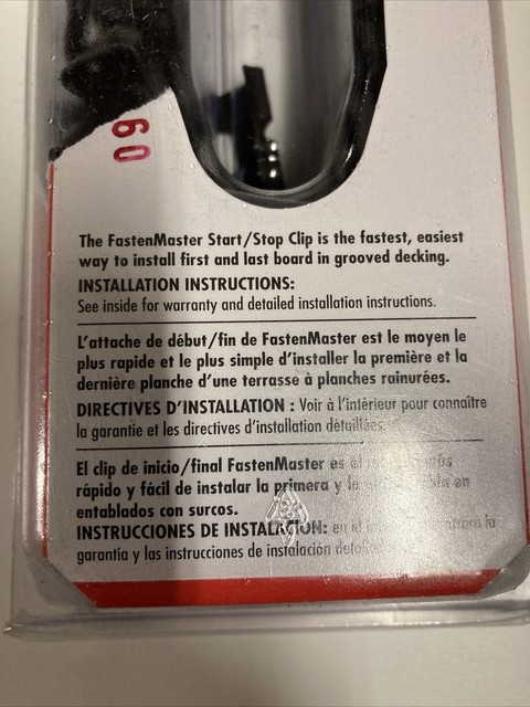 FastenMaster Trex Versaclip Universal Hidden Deck Fastener start/stop ...
