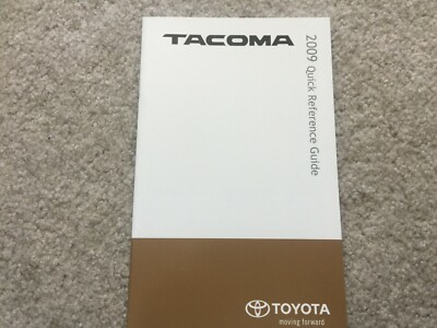 2009 Toyota Tacoma Quick Reference Guide Owners Manual SUPPLEMENT | eBay