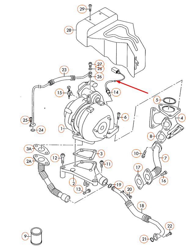 Sensor Exhaust Temperature Gas Lambda Audi Q7 059906088A for sale ...
