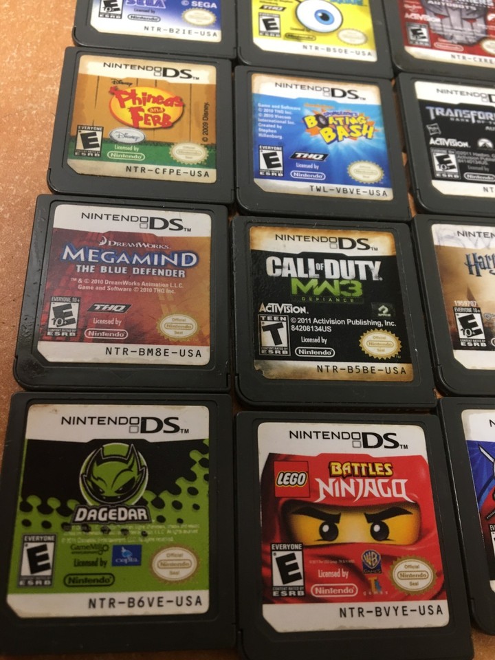 Lot of 12 Nintendo DS Game Transformers Iron Man 2 Sponge Bob Carts ...