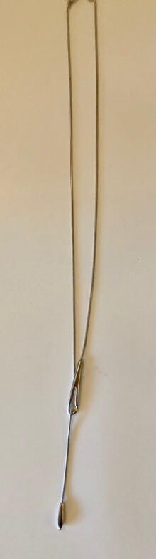 Victor Janson VJ Jewelry Silver Necklace Lariat Style Chain Necklace 24 ...